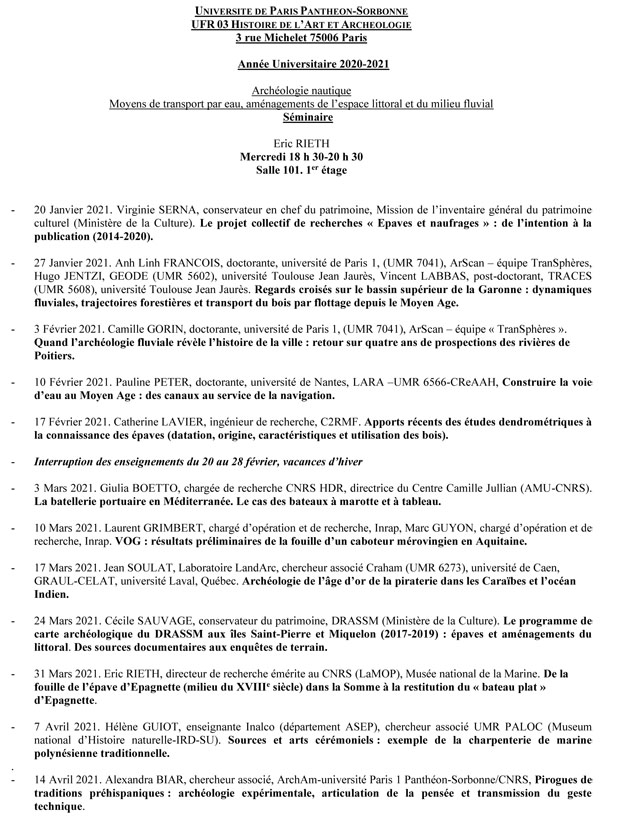 Séminaire Eric Rieth